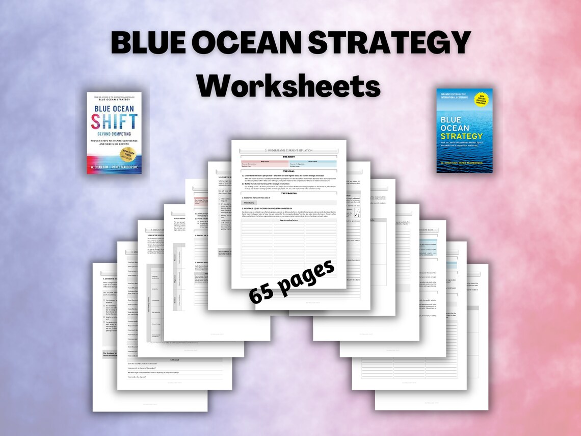 BLUE OCEAN STRATEGY Worksheets / Workbook (for Chan Kim’s & Renée ...