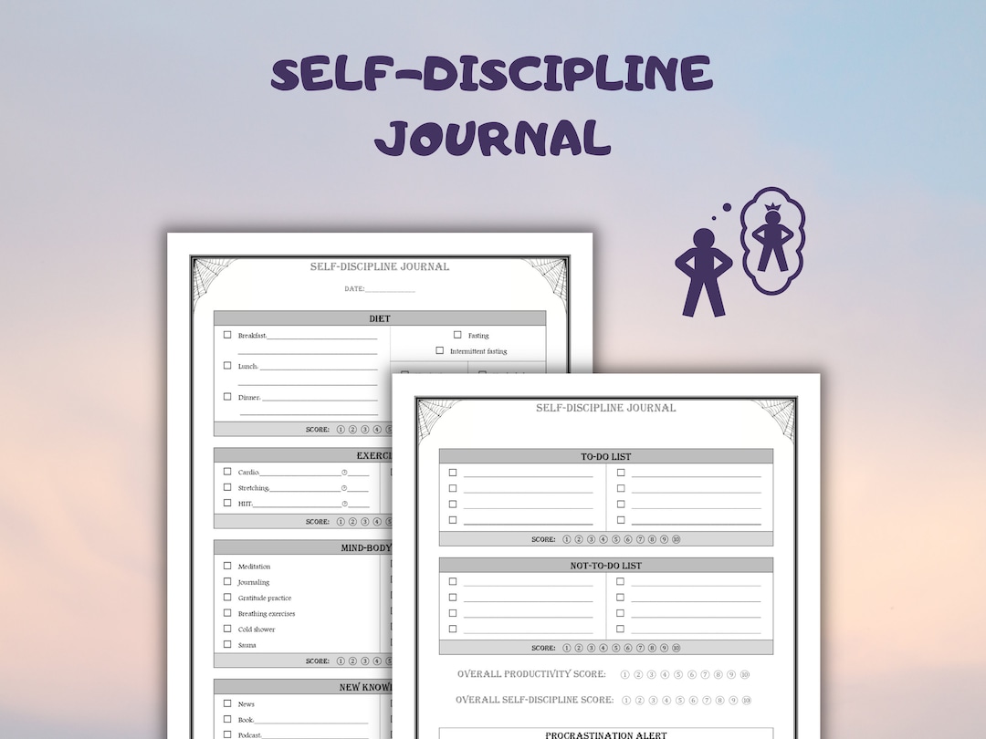 Self-discipline Journal - Etsy