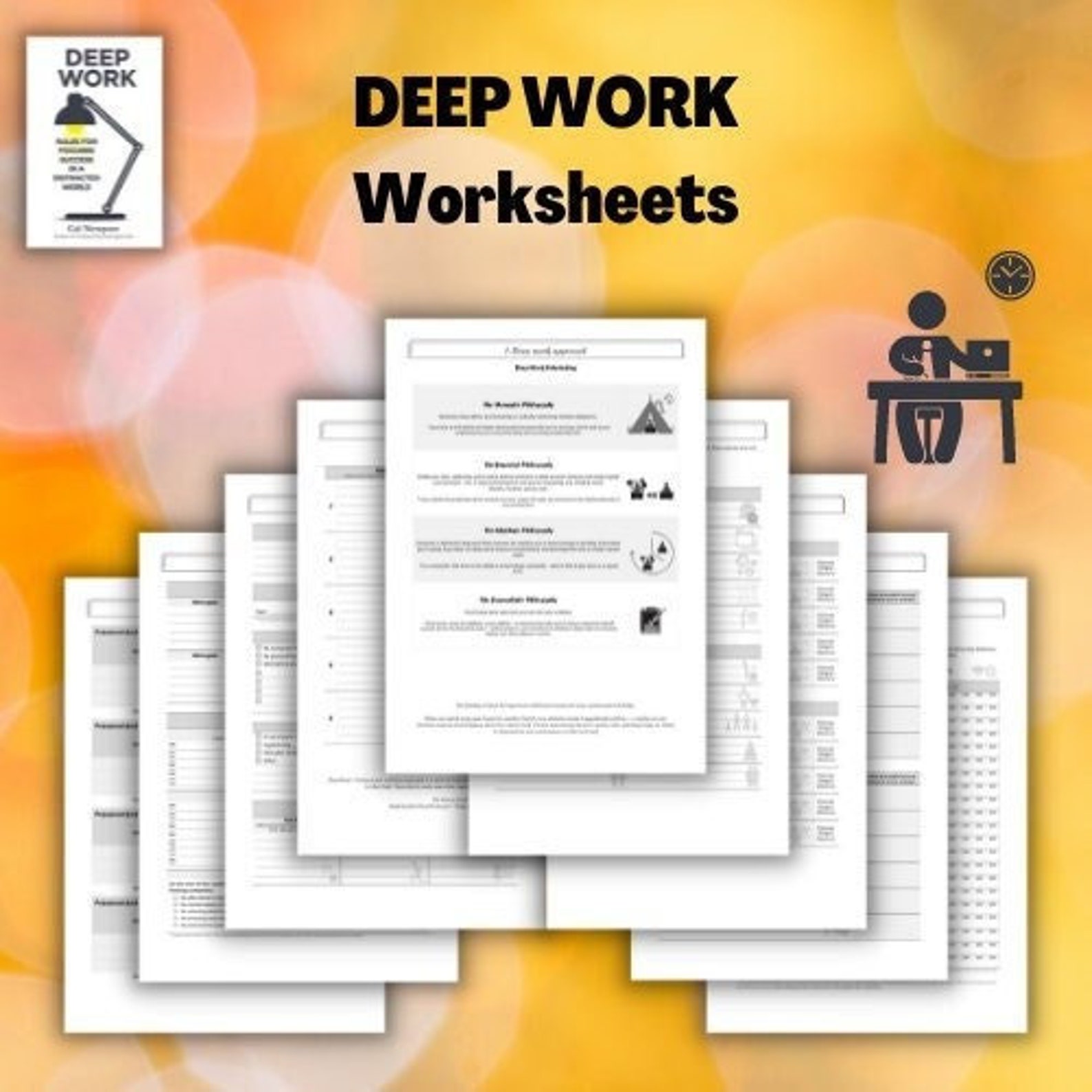 DEEP WORK Worksheets/planner for Cal Newports Book - Etsy