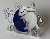 Astro Zoo Moon Rabbit Space Animal Acrylic Pin - Etsy