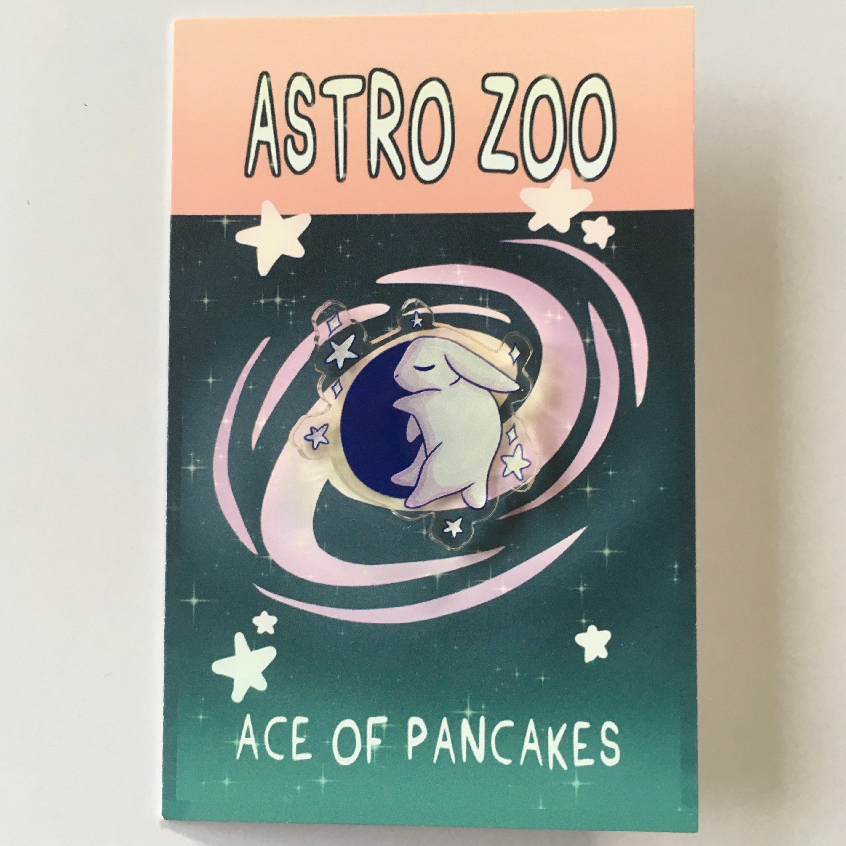 Astro Zoo Moon Rabbit - Space Animal Acrylic Pin - Etsy