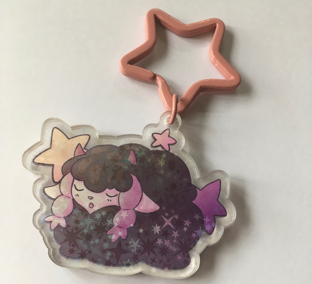 Shiny Wooloo With Star Keychain - Pokemon Holographic Charm - Etsy
