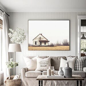 Vintage White Farmhouse Wall Art Rustic Country Home Decor, Minimalist ...