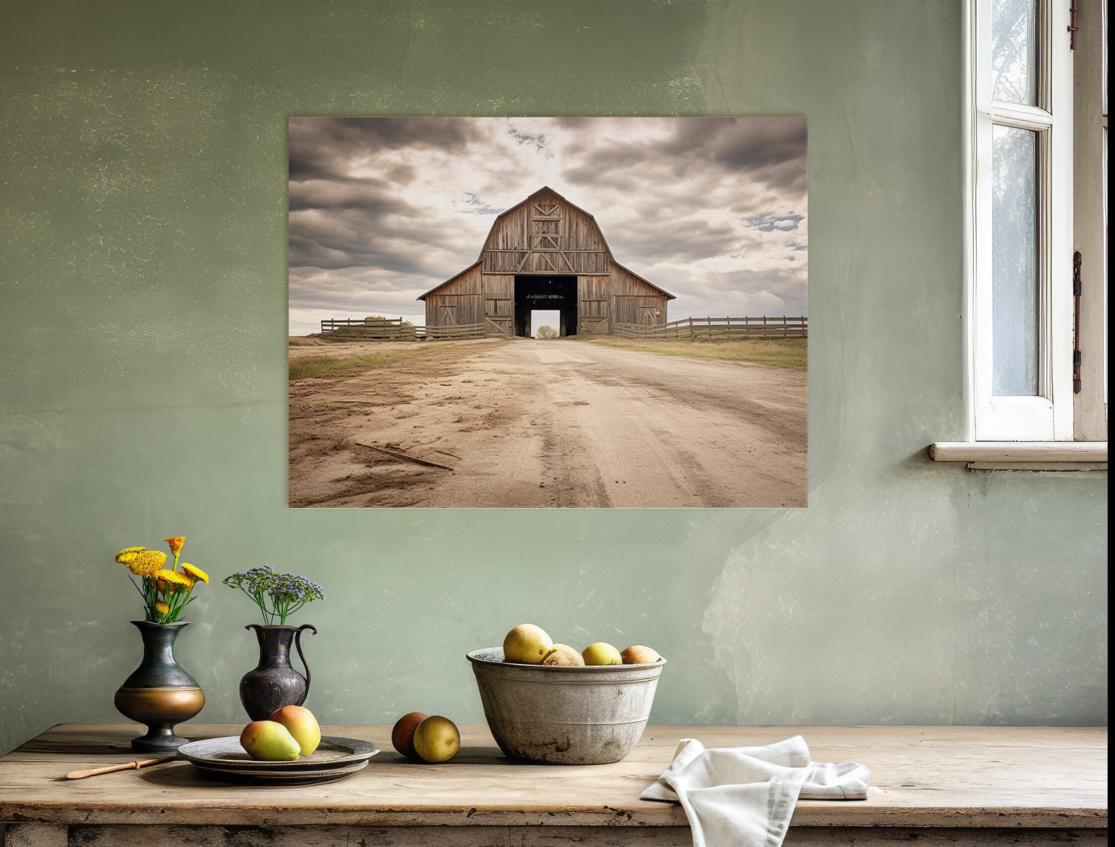 Rustic Barn, Modern Farmhouse Design, Rural Wall Art, Farmhouse Home ...