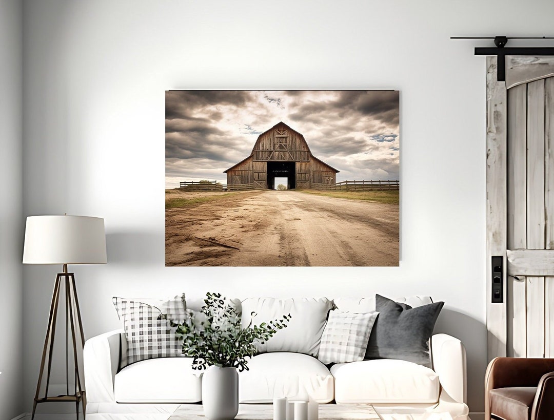 Rustic Barn, Modern Farmhouse Design, Rural Wall Art, Farmhouse Home ...