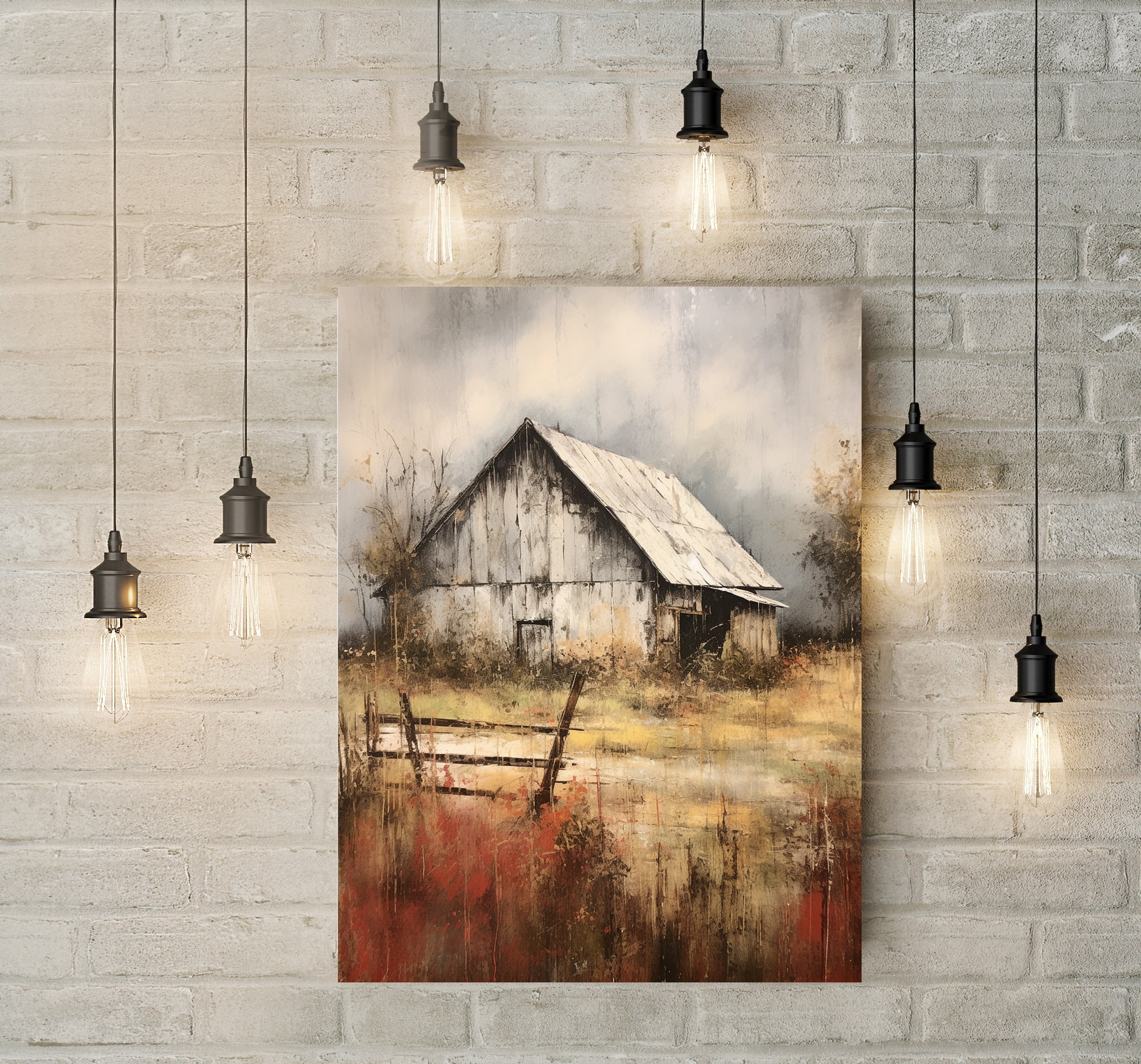 Abstract Rustic Barn, Old Rustic Barn, Modern Farmhouse Decor ...