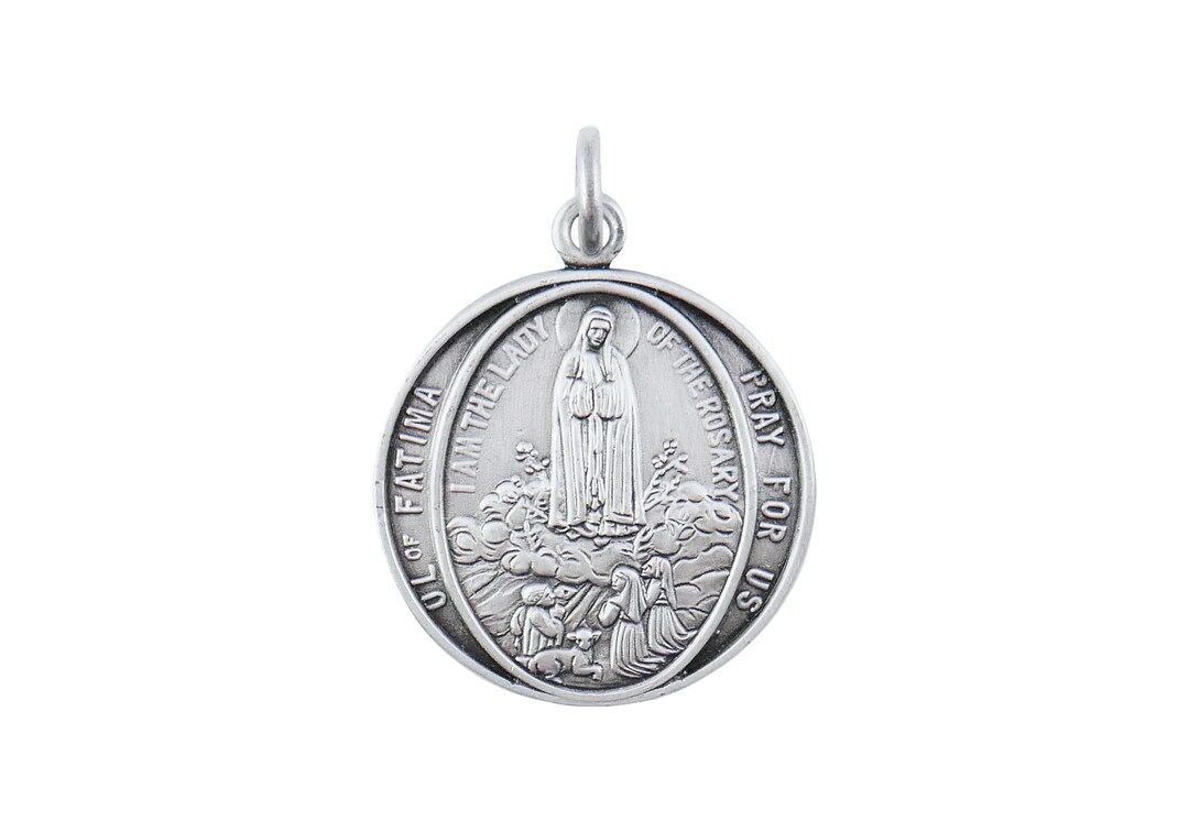 Our Lady of Fatima Medal Pendant Necklace - Etsy