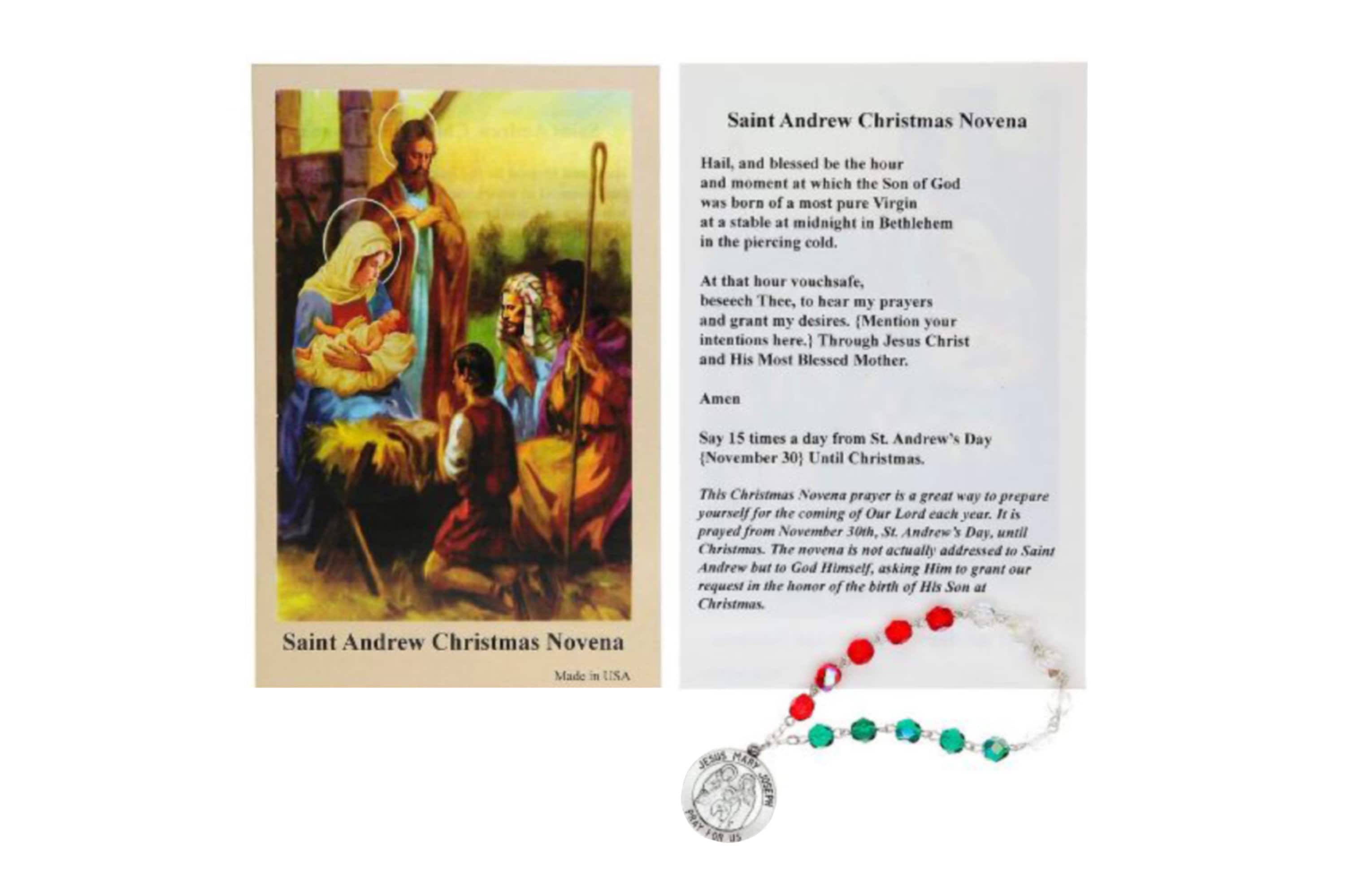 St. Andrew Christmas Novena Chaplet With Prayer Card - Etsy