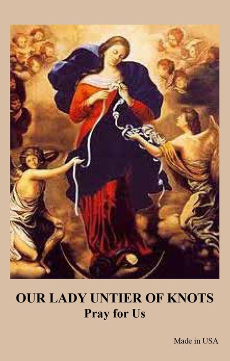 Our Lady Untier of Knots Rosary With Untier of Knots Prayer - Etsy