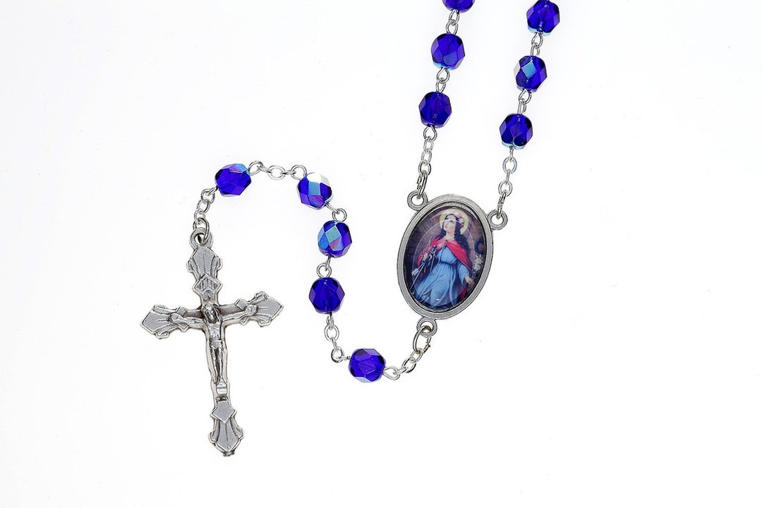 St. Philomena Photo Rosary With St. Philomena Prayer Card - Etsy