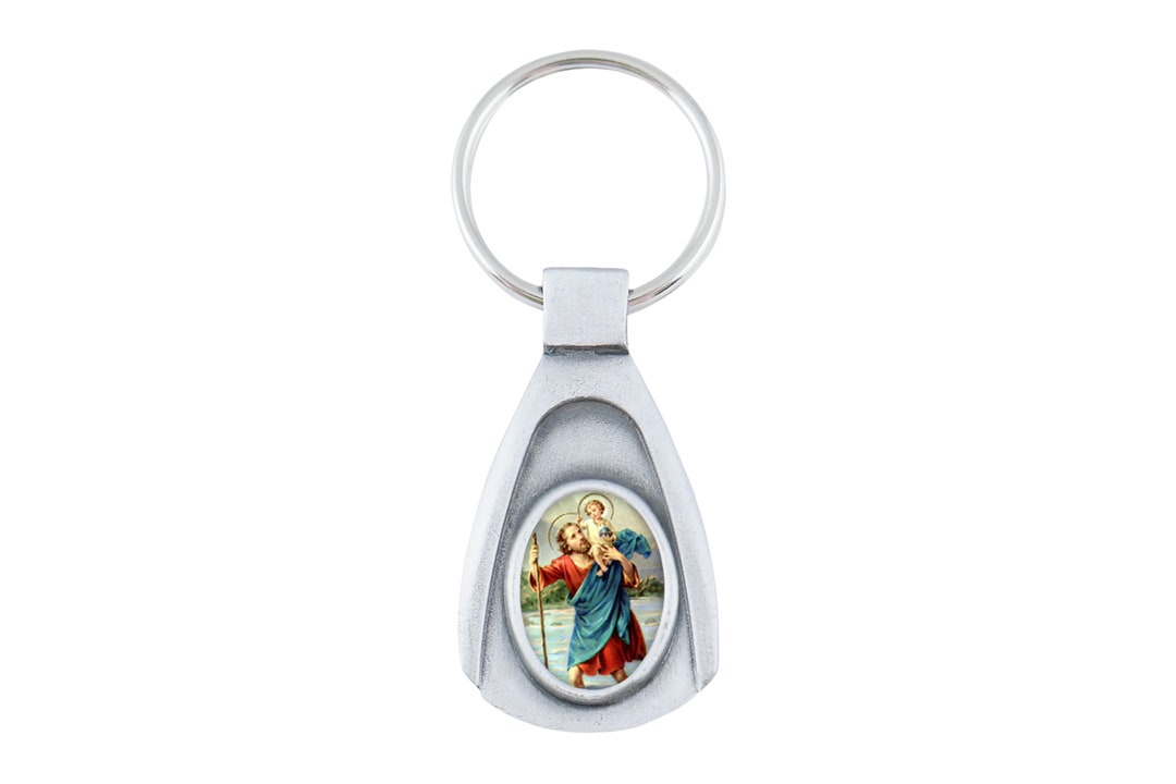 St. Christopher Photo Key Ring - Etsy