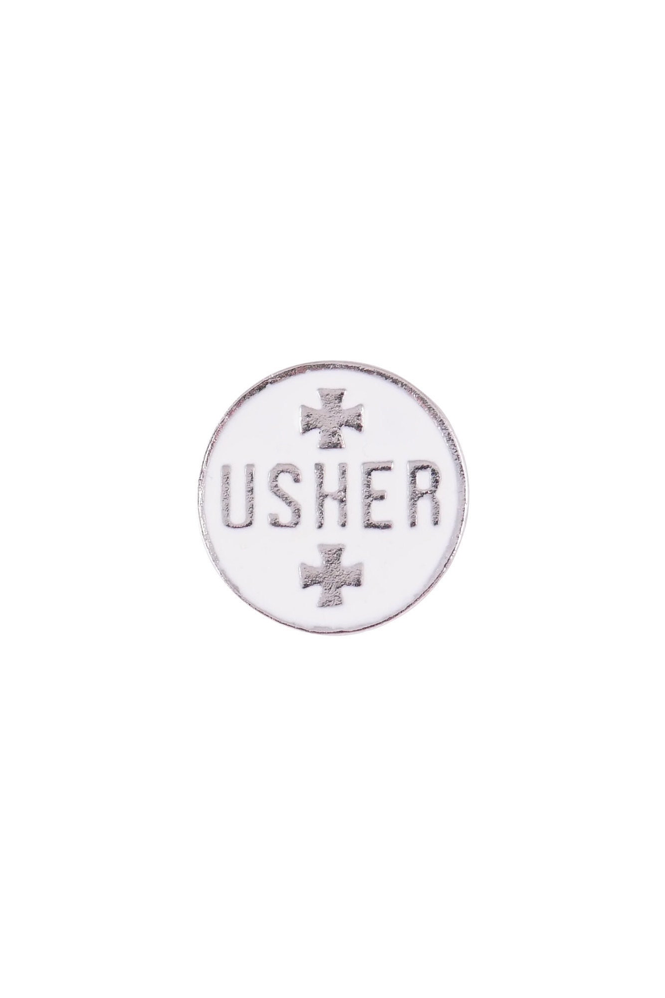 White Usher Religious Lapel Pin (pack of 6 Pieces)(other Quantities ...