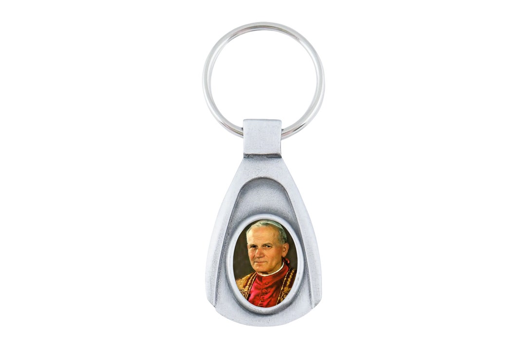 St. John Paul II Photo Key Ring - Etsy