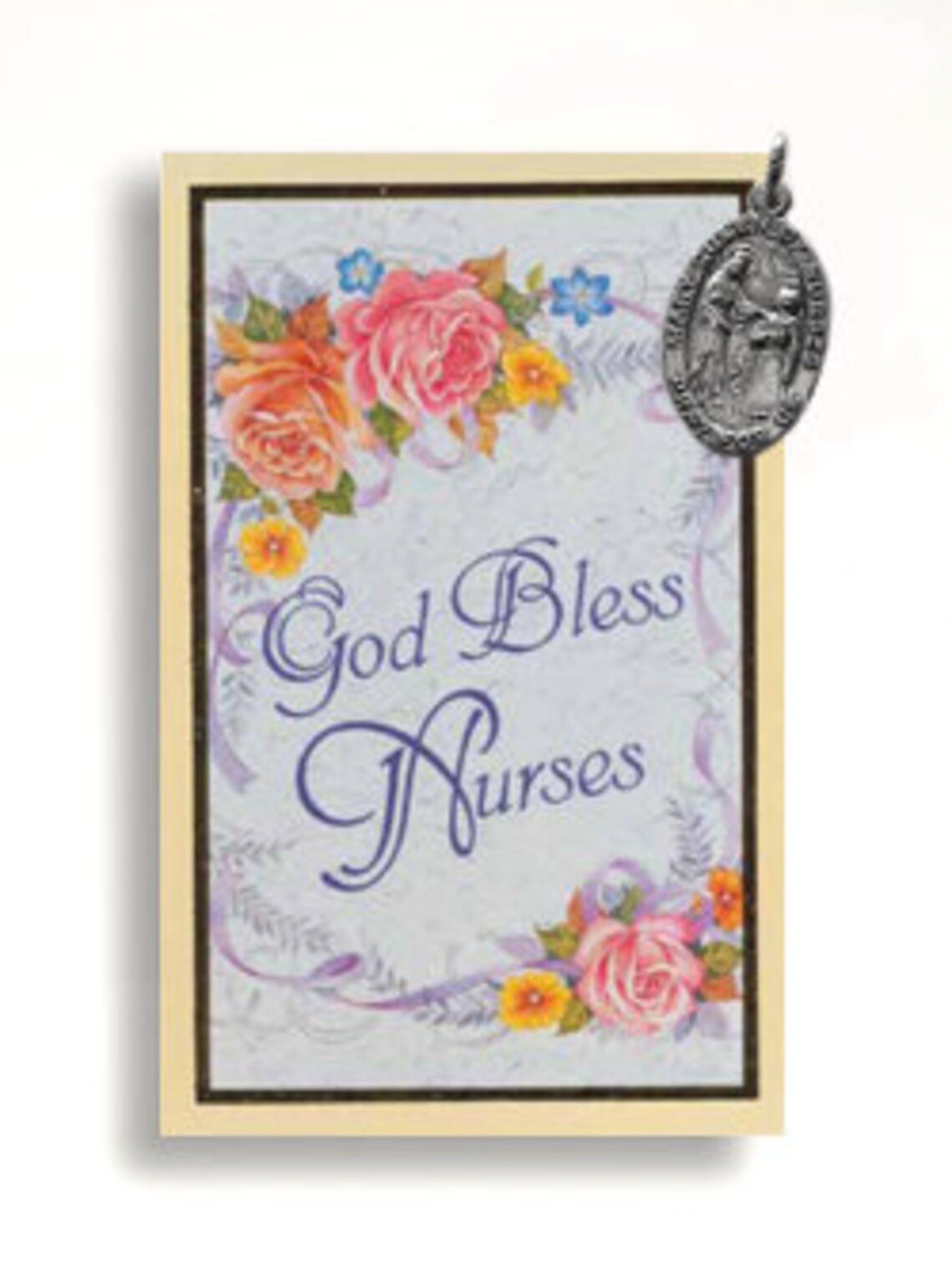 Mary Queen of Nurses Medal With God Bless Nurses Prayer Card - Etsy