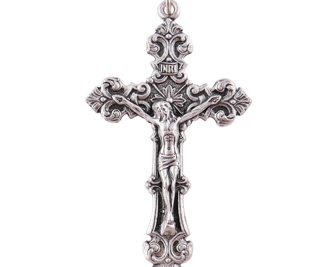 Sterling Silver Ornate Crucifix Pendant Necklace .925 - Etsy Sterling Silver Ornate Crucifix Pendant Necklace .925 - Etsy