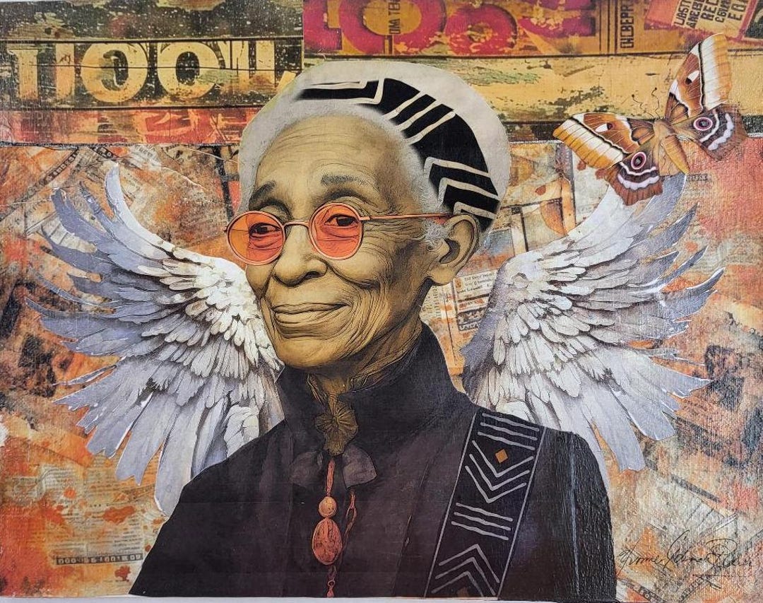Collage Art "angel of Compassion" Yvonne Coleman Burney, Black People ...