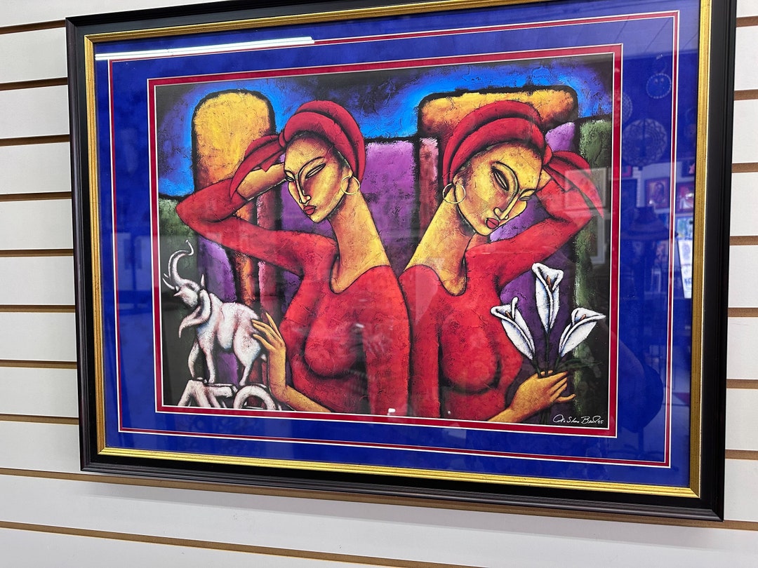 Sisters by Lashun Beal, Black Art Framed, African American Art, Black Woman Art, Black Art ...