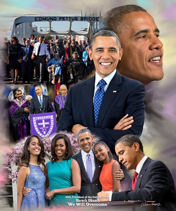 Black History Collage With Obama