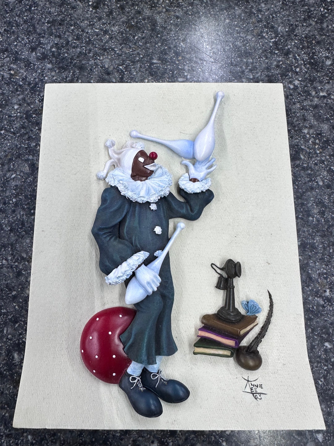 Annie Lee, Clown Figurine, Black Gifts, Black Holiday Gifts, One-of-a ...