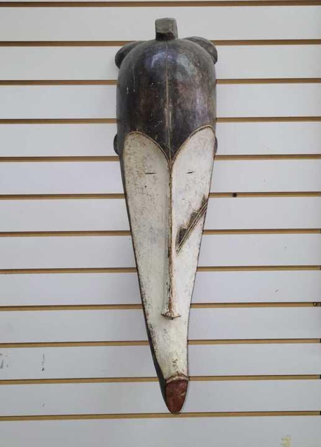 Hand-made African Fang Mask From Cameroon is 27 Inches Long by 8 Inches ...