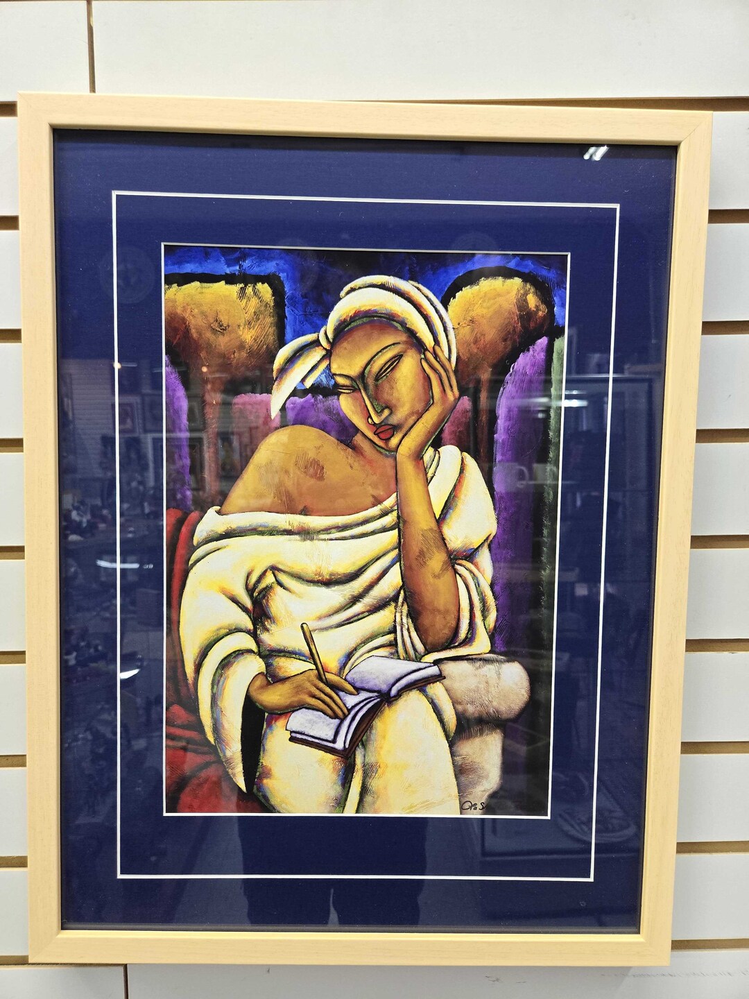 Thought in Time by Lashun Beal, Framed African American Art, Framed Black Art, Black Art, Black ...