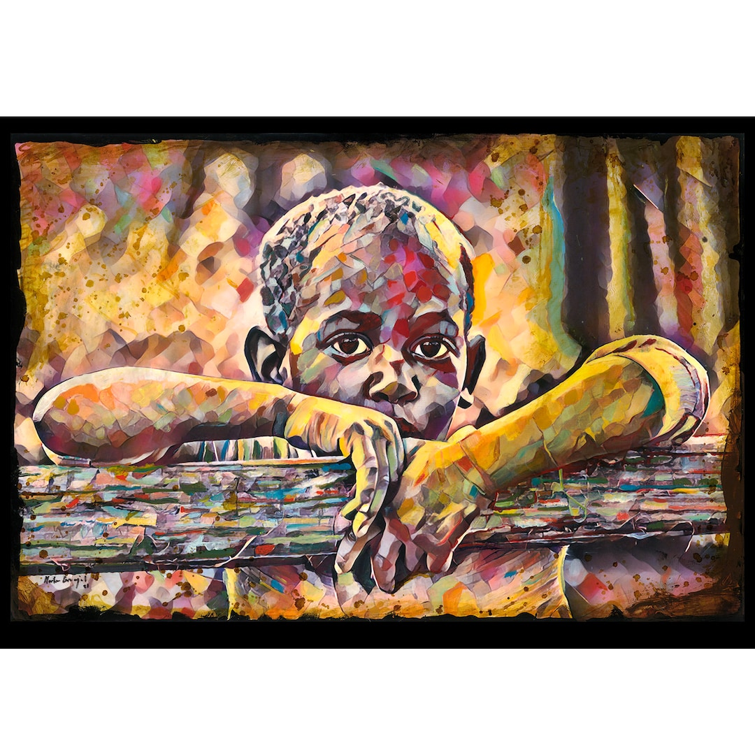 School Boy by Marta Carvajal, Black Boy Art, Black School Art, Black ...