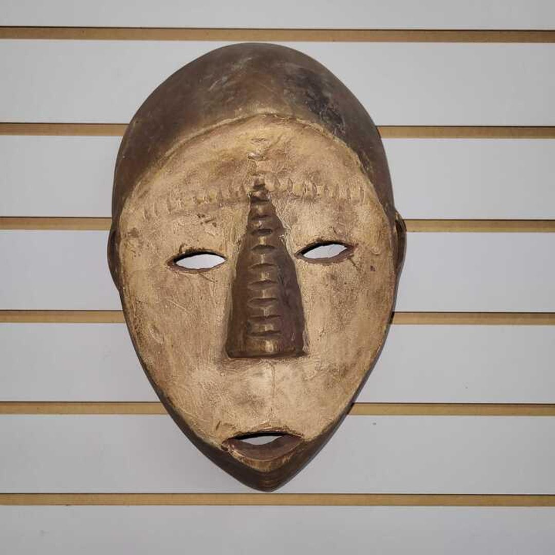 Hand-made Tribal Mask From Cameroon is 13 Inches Long by 9 Inches Wide ...