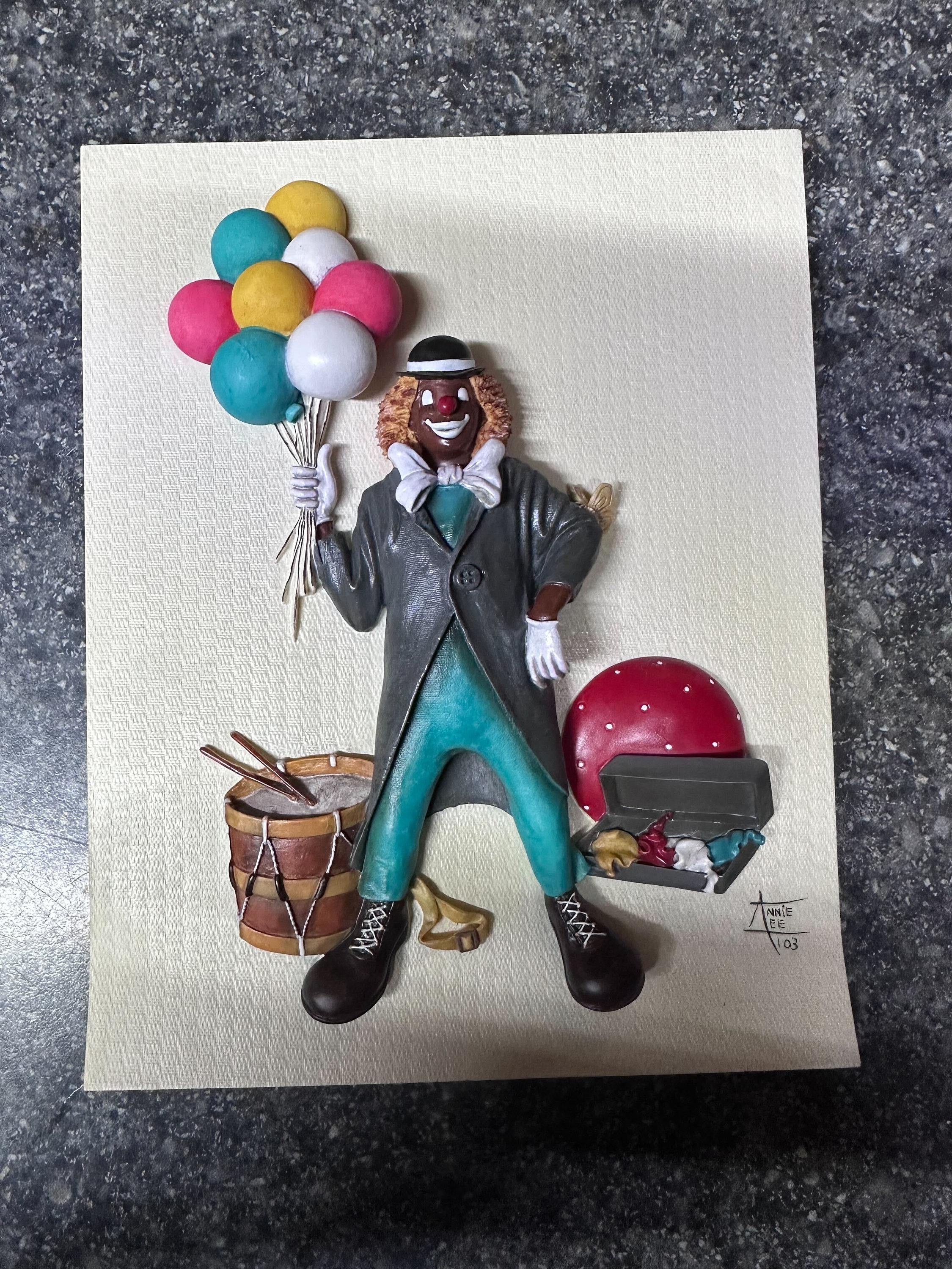 Annie Lee, Clown Figurine, Black Gifts, Black Holiday Gifts, One-of-a ...