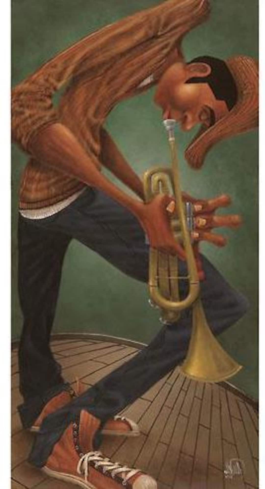 MR. BRASS by David Garibaldi, Music Art, Music Lover Gift, African ...