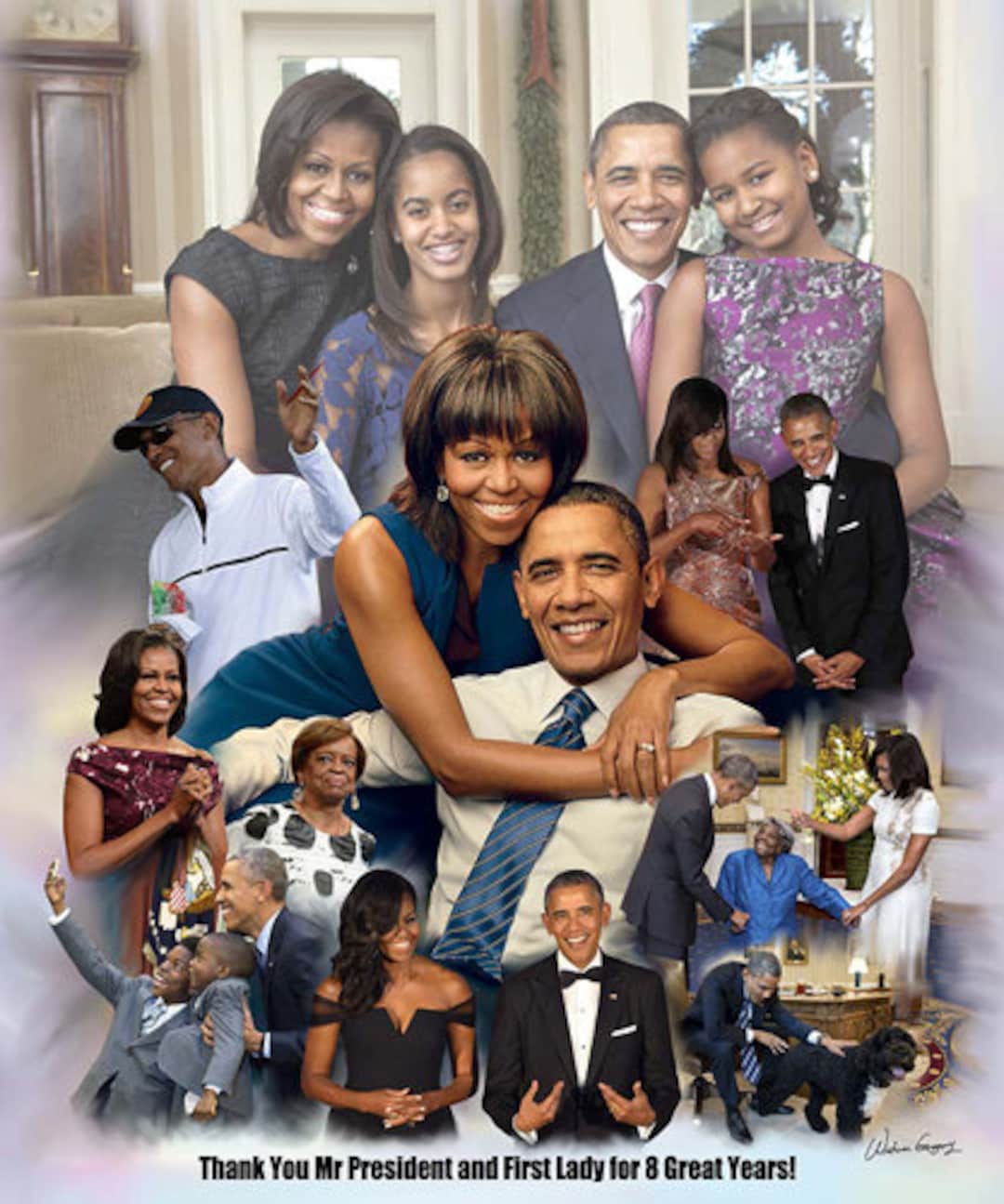 The Obamas by Wishum Gregory, Michelle Obama Art, Barack Obama Art ...
