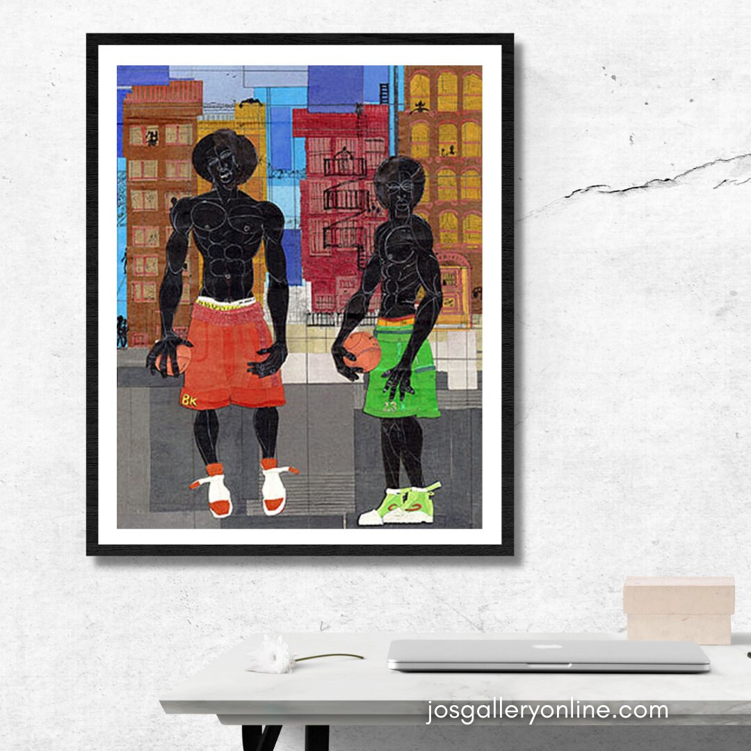 Abstract Art / Black and Gray / Basketball / African American - Etsy