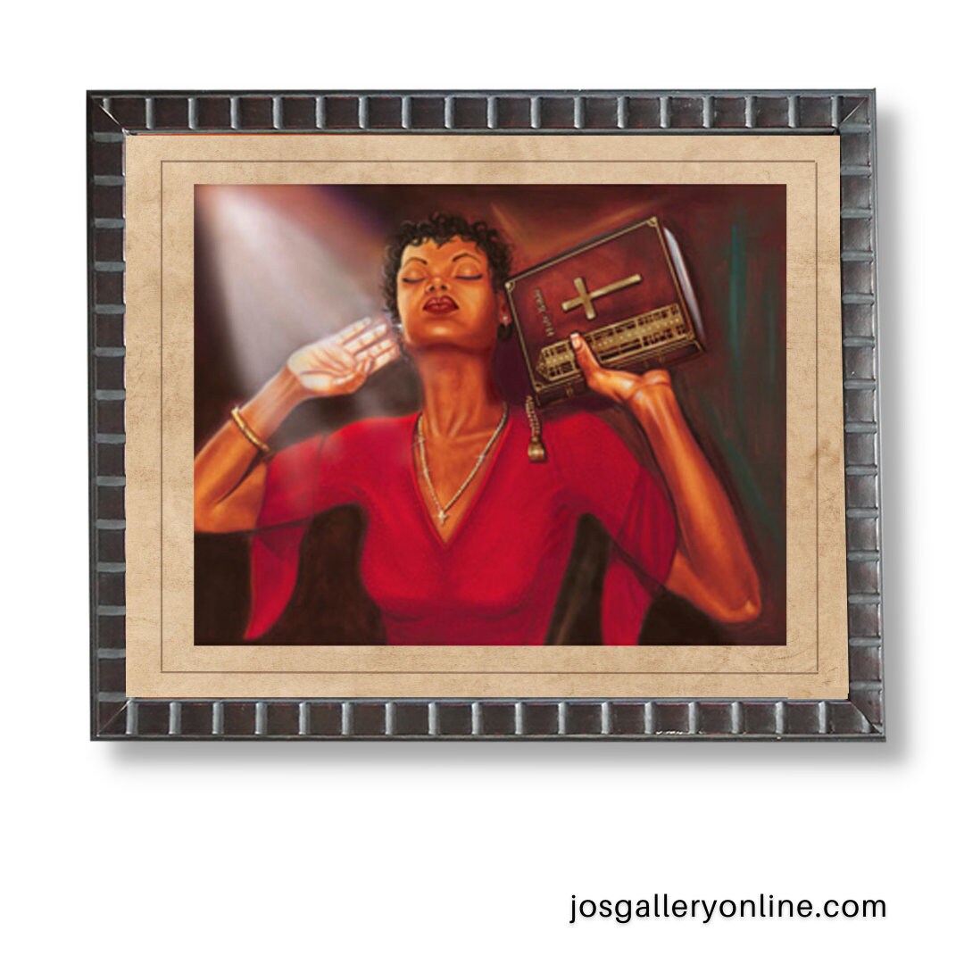 I Hear You Lord by Fred Mathews, Black Religious Art, Black Christian ...