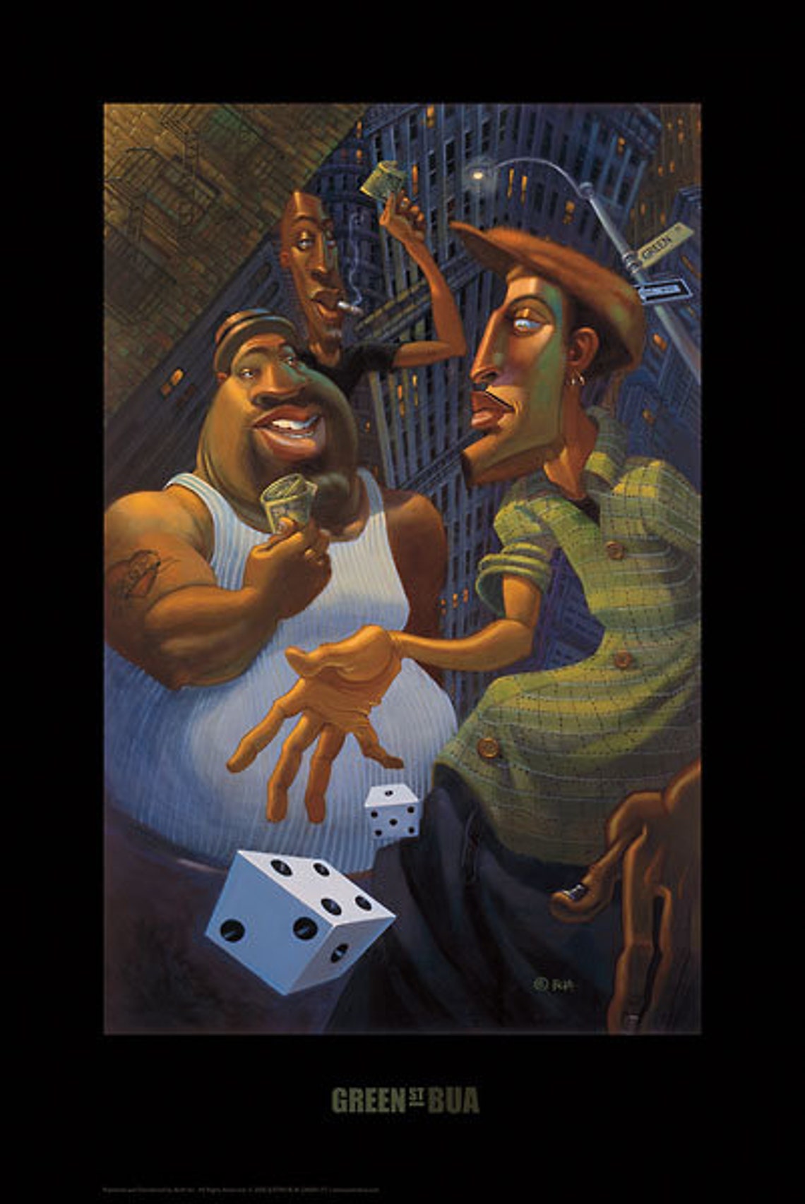 Green Street by BUA, African American Art Black Art Evening Lounge Nightclub Entertainment Room ...