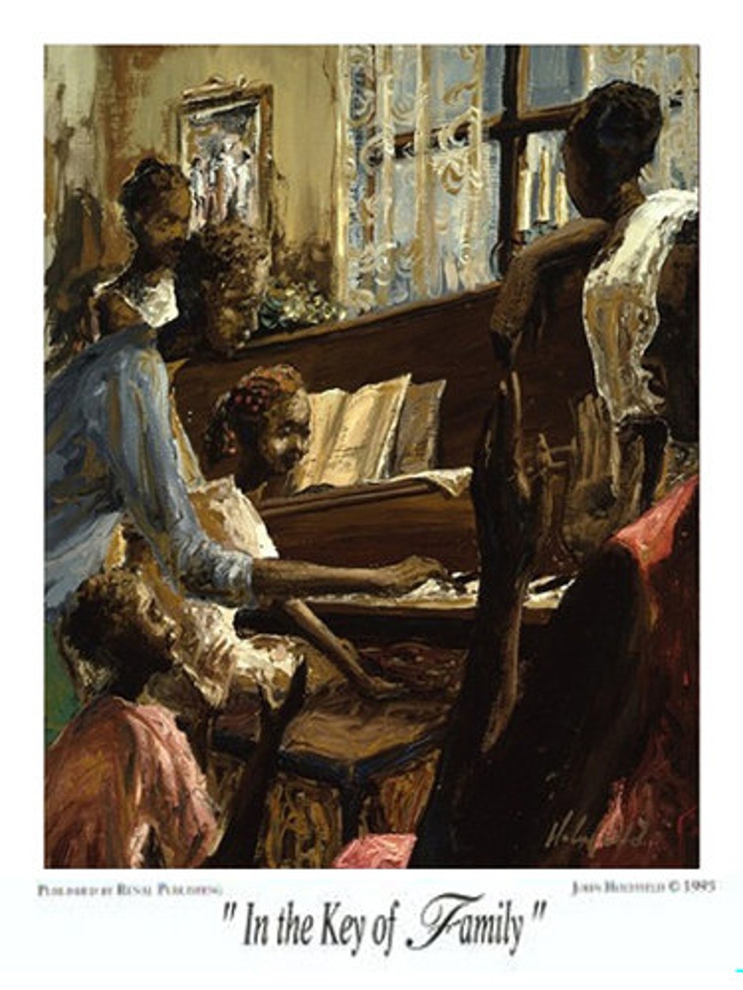 In the Key of Family by John Holyfield, African American Art, Music Art ...