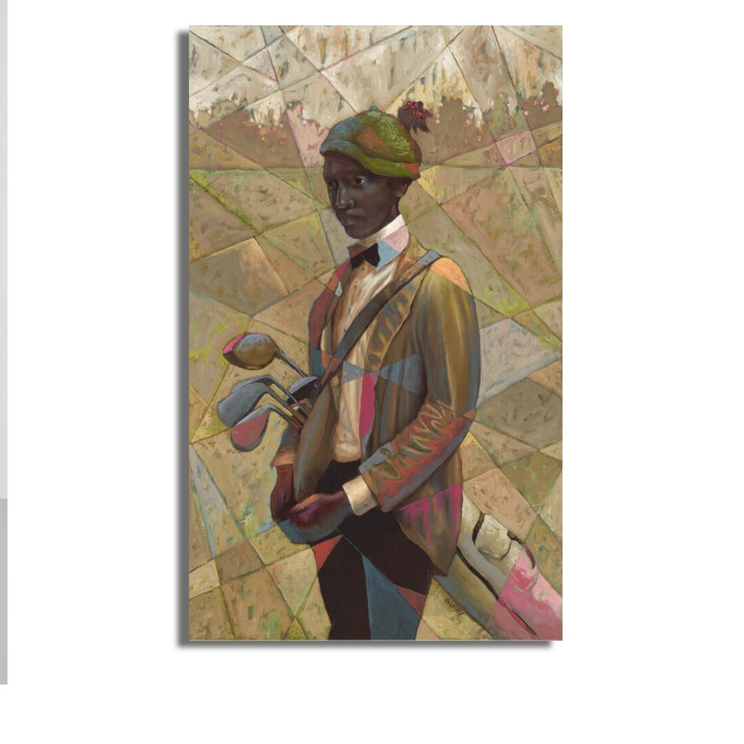The Caddy by John Holyfield, Black Golfer Art, Black Man Art, Black ...