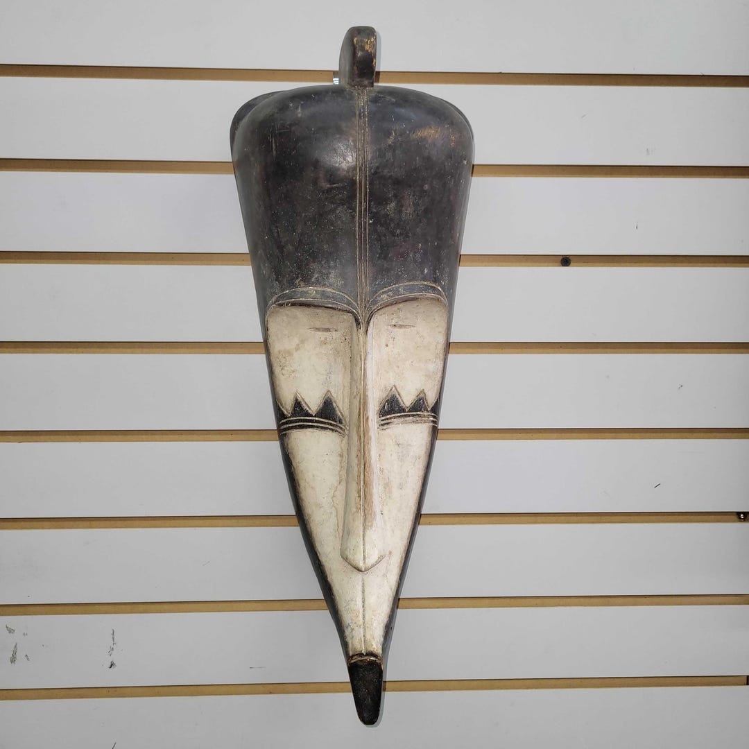 Hand-made African Fang Mask From Cameroon is 20 Inches Long by 8 Inches ...