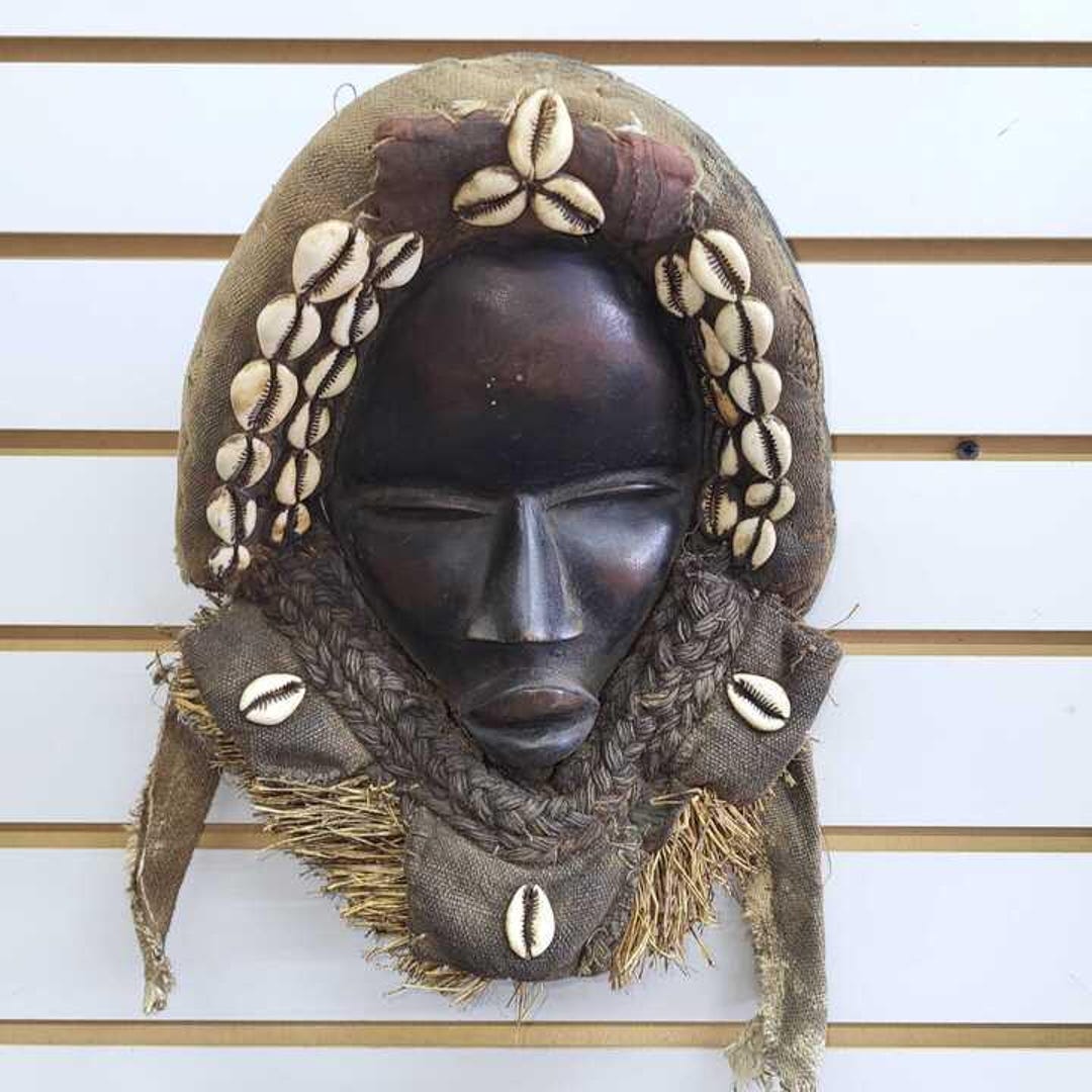 Hand-made Tribal Mask From Cameroon is 12x10x6 Inches Wide X 1o Inches ...