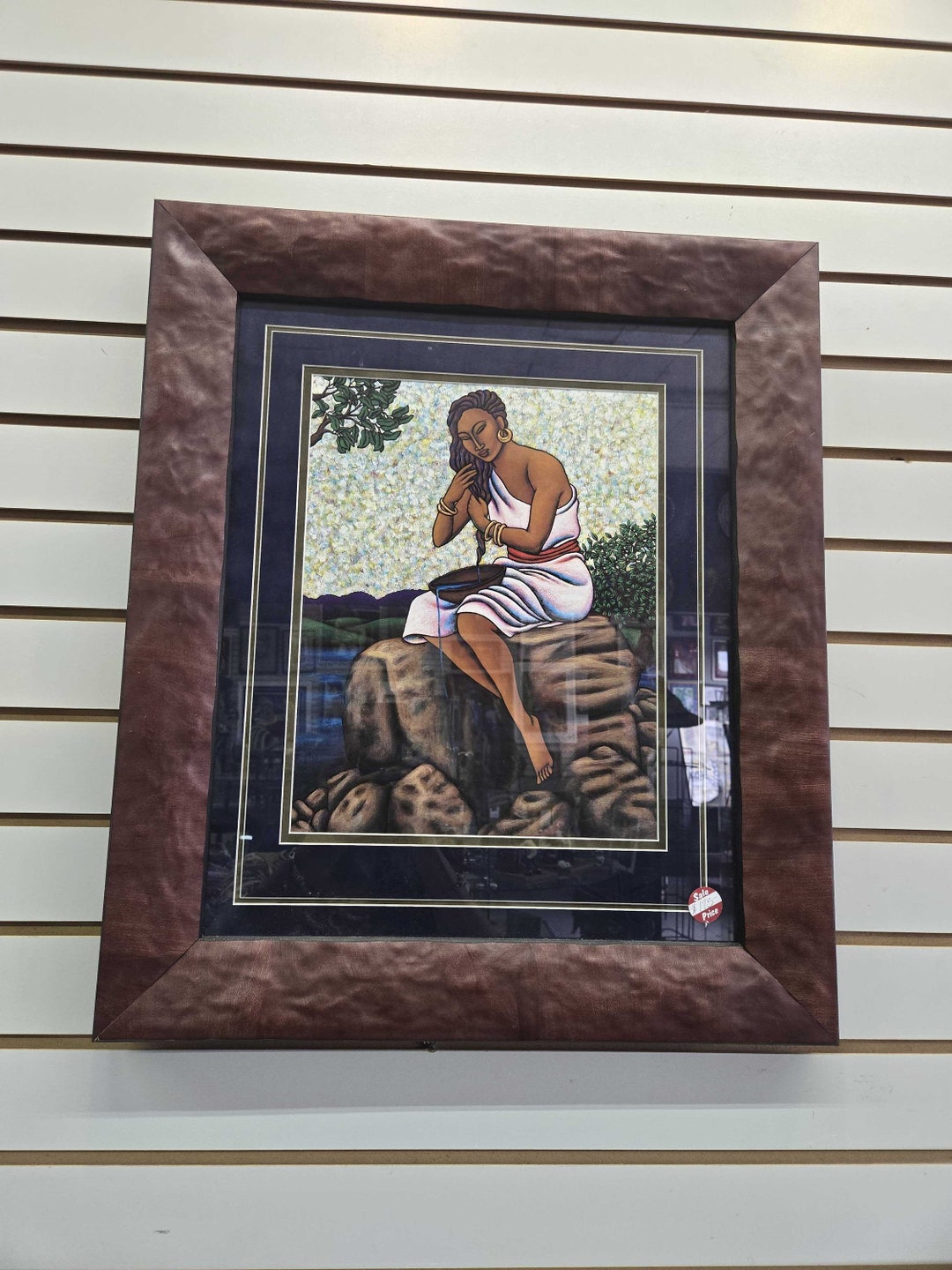 By the Lake by Lashun Beal, Black Art Framed, African American Art, Black Art, Afrocentric Art ...