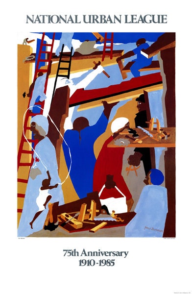 Builders, by Jacob Lawrence, Black History Legends, Black Historical ...
