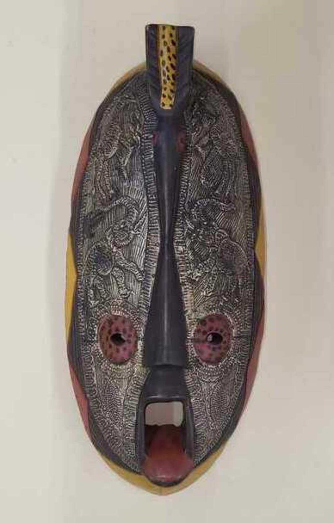 Hand-made Tribal Mask From Cameroon is 31 X 12 X 7 Inches. African Home ...