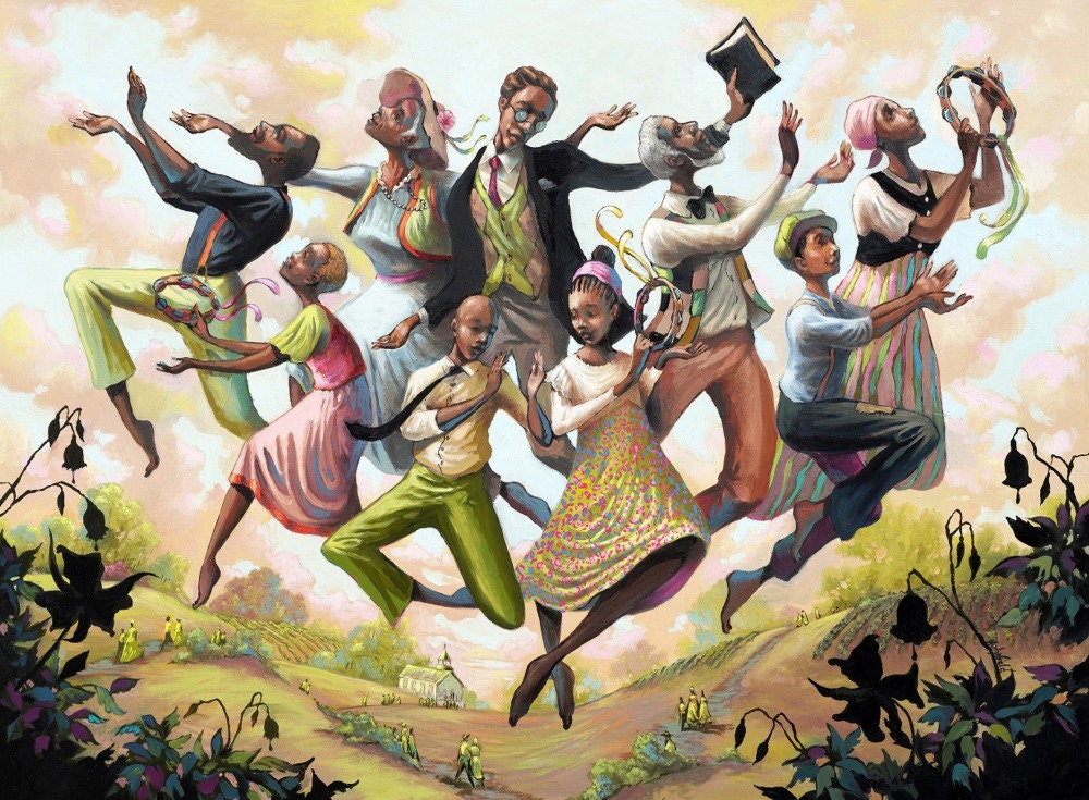 Rejoice by John Holyfield, Black Family Art, African American Wall Art ...