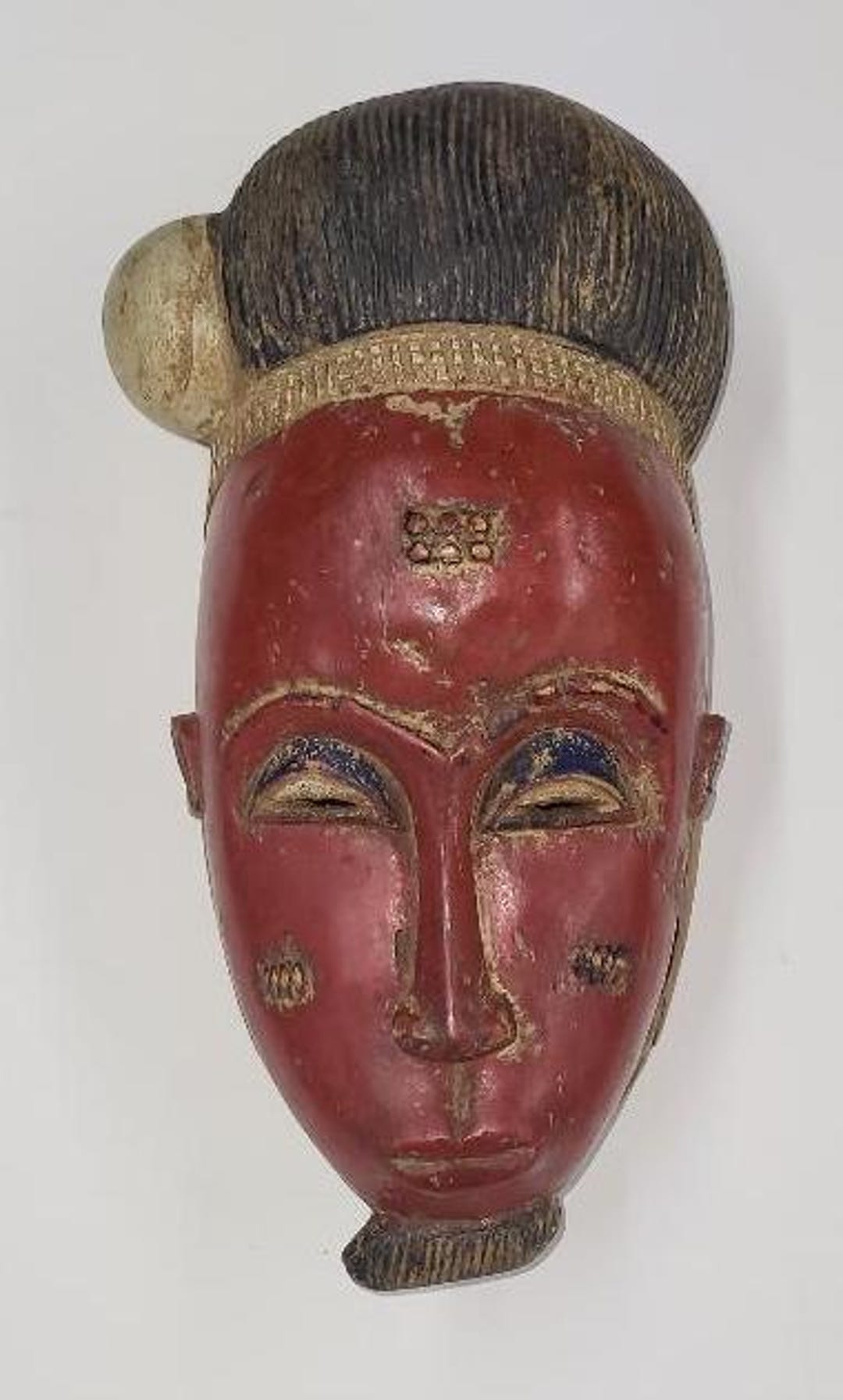 Hand-made African Tribal Mask is 12 Inches Long by 7 Inches Wide ...
