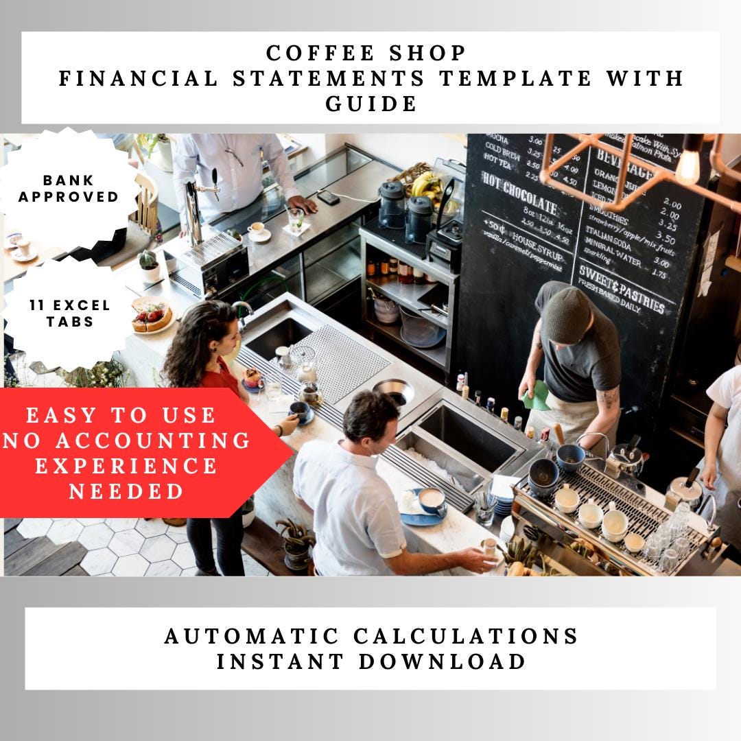 Coffee Shop Financial Forecast Template, Coffee Shop Financial ...
