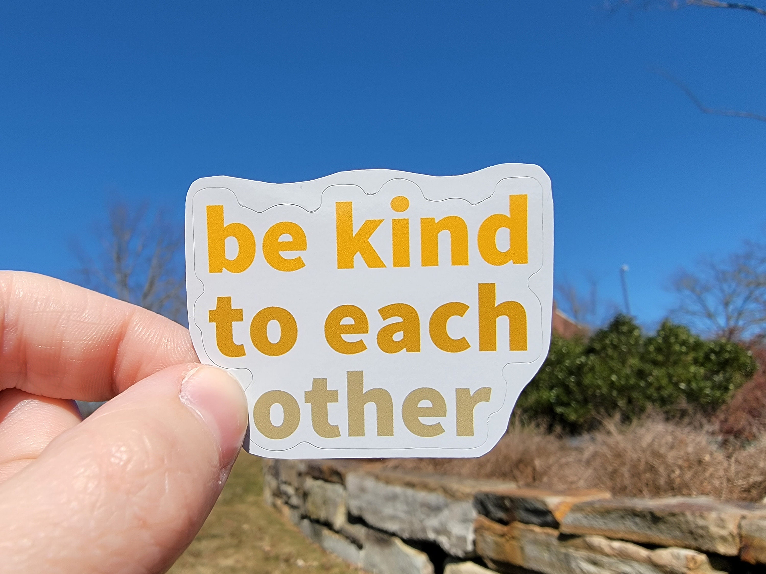 Be kind to each other sticker Vinyl sticker Water bottle | Etsy