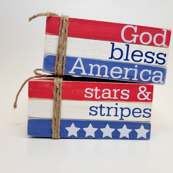 Patriotic Book Stack - Etsy