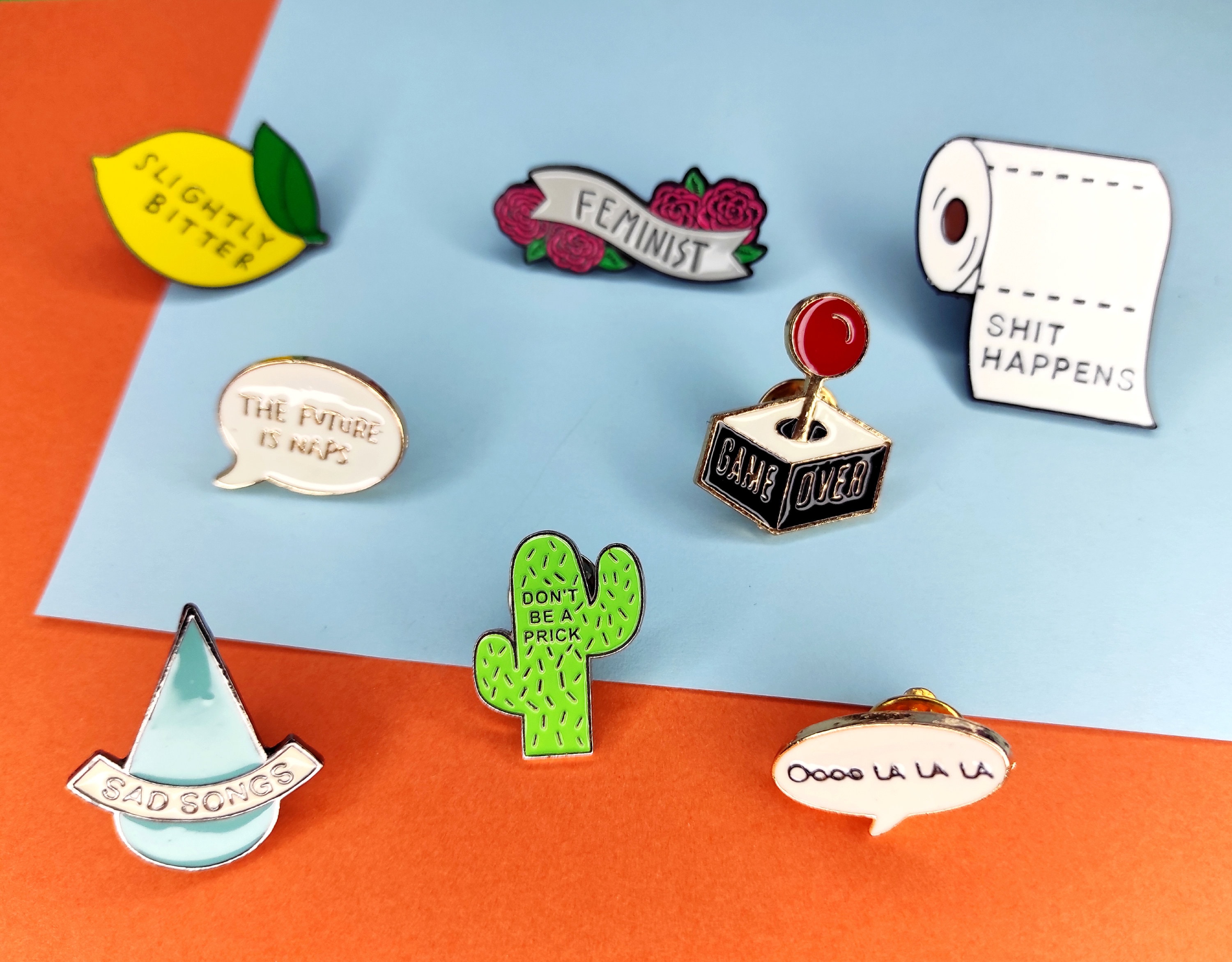 Positive Quotes Pins Metal Enamel Pin Writings Graphics Etsy