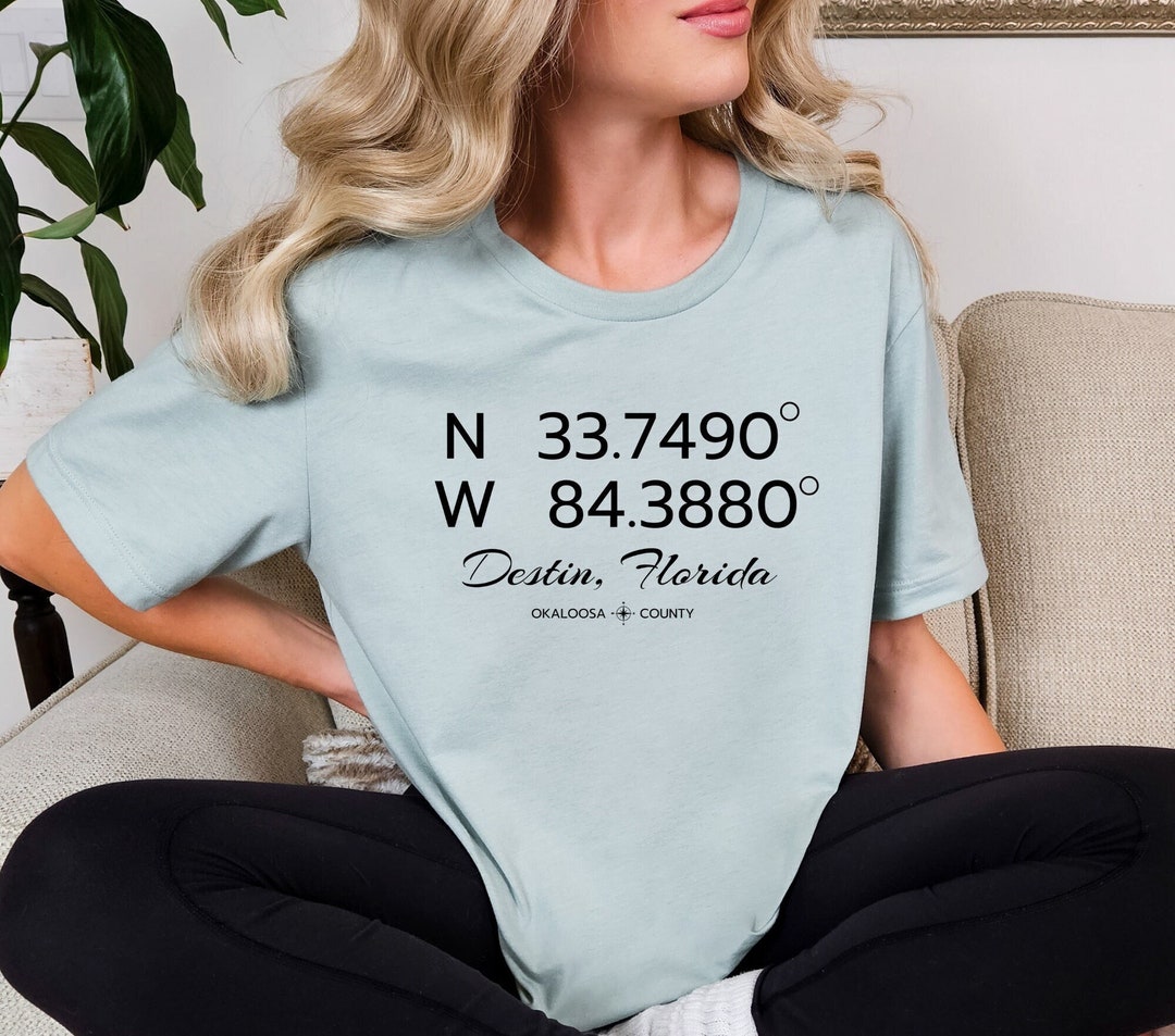 Custom Coordinates Shirts , Coordinate Gift, Hometown Shirt, Latitude ...