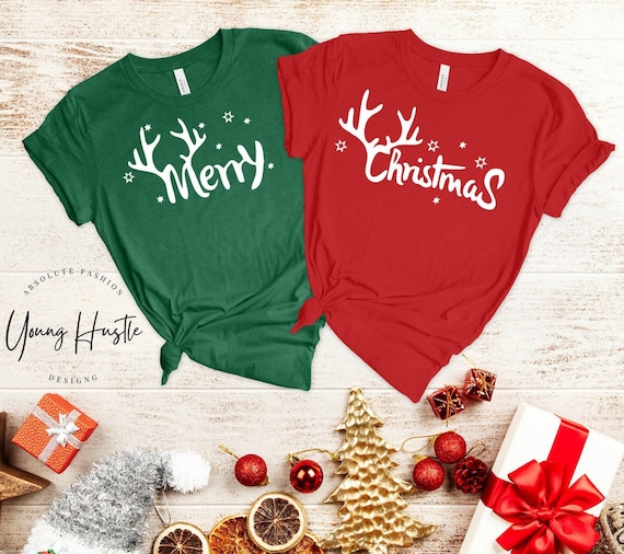 Matching Christmas Couples Shirts Merry Christmas Shirt | Etsy