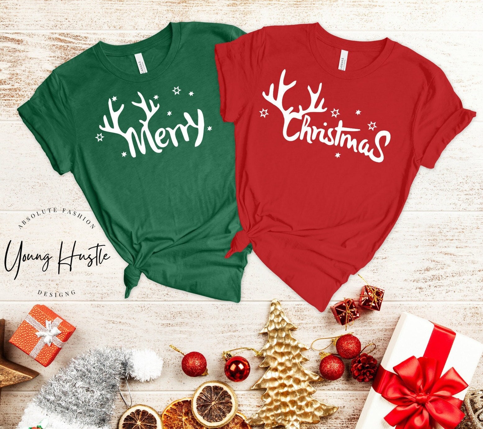 Matching Christmas Couples Shirts Merry Christmas Shirt - Etsy