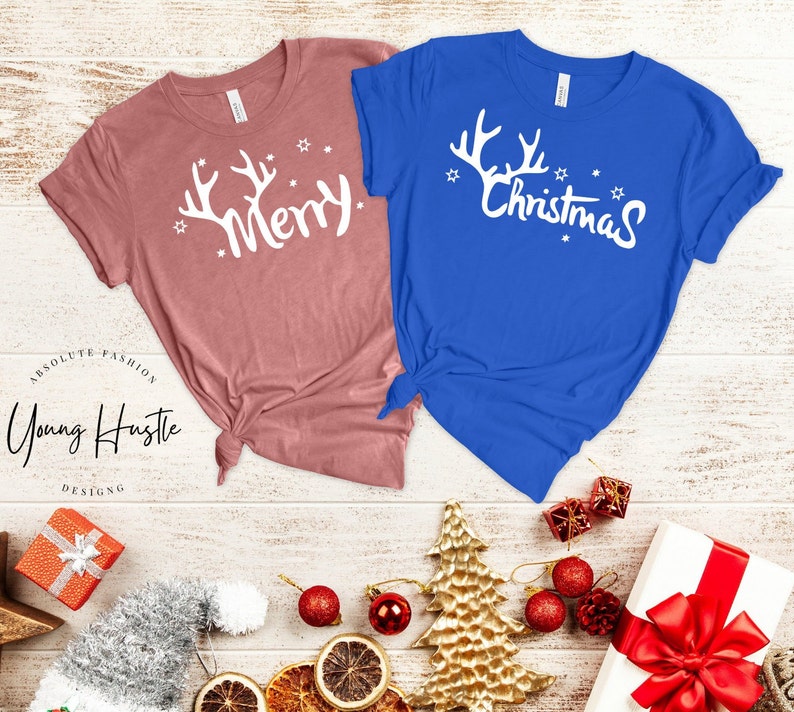 Matching Christmas Couples Shirts Merry Christmas Shirt - Etsy